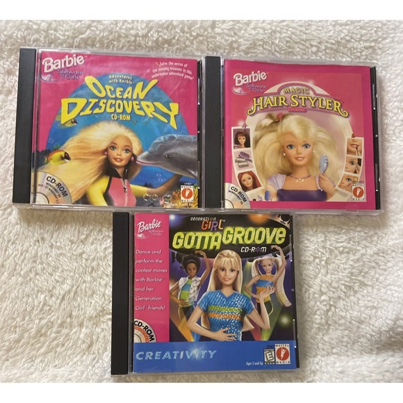 Video Games & Consoles | Barbie Games Pc Cd Rom Lot Of 3 Magic ...